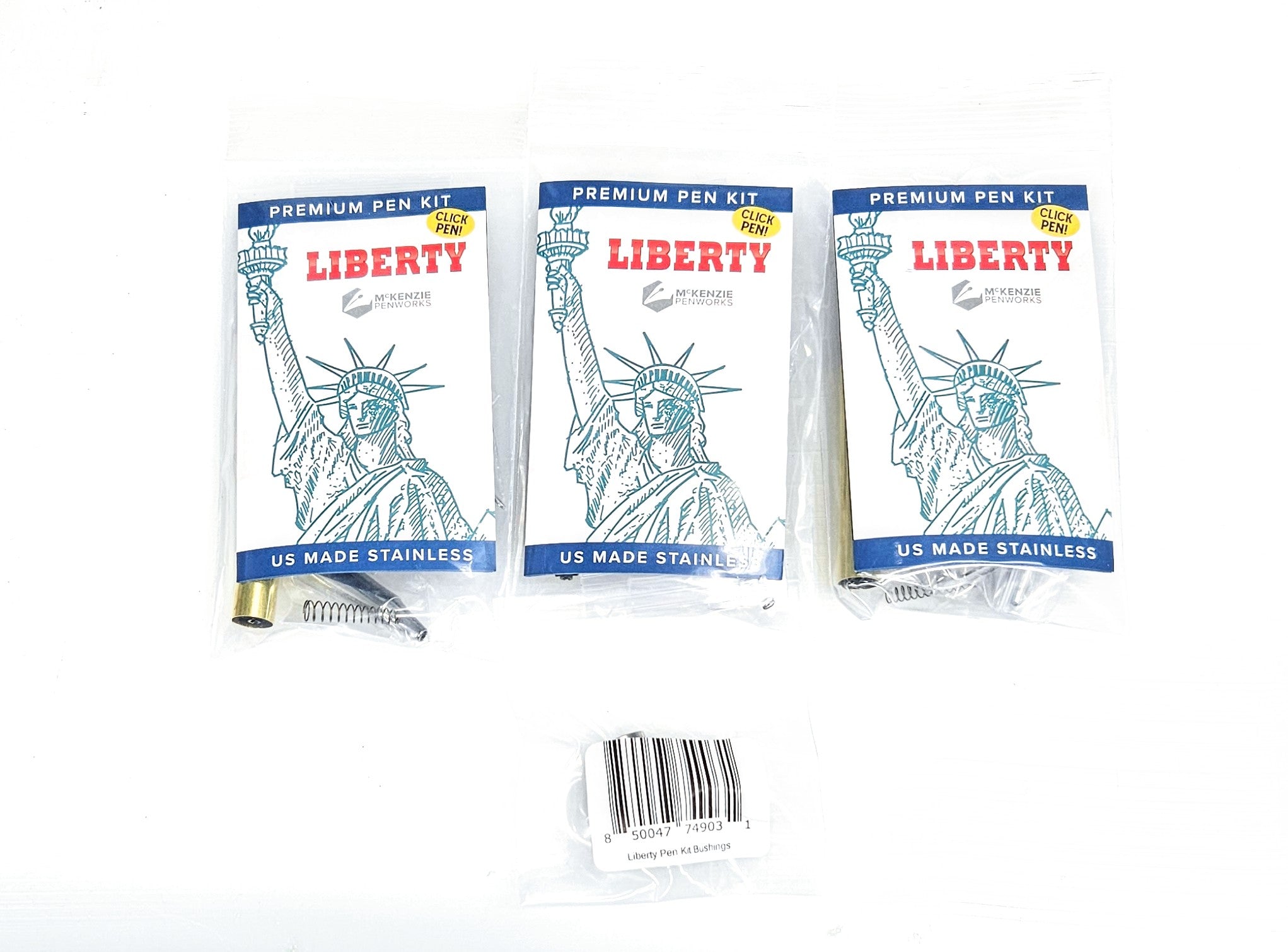 Liberty Click Pen Kit - 3 Kit Starter Pack w/Bushings – McKenzie Penworks
